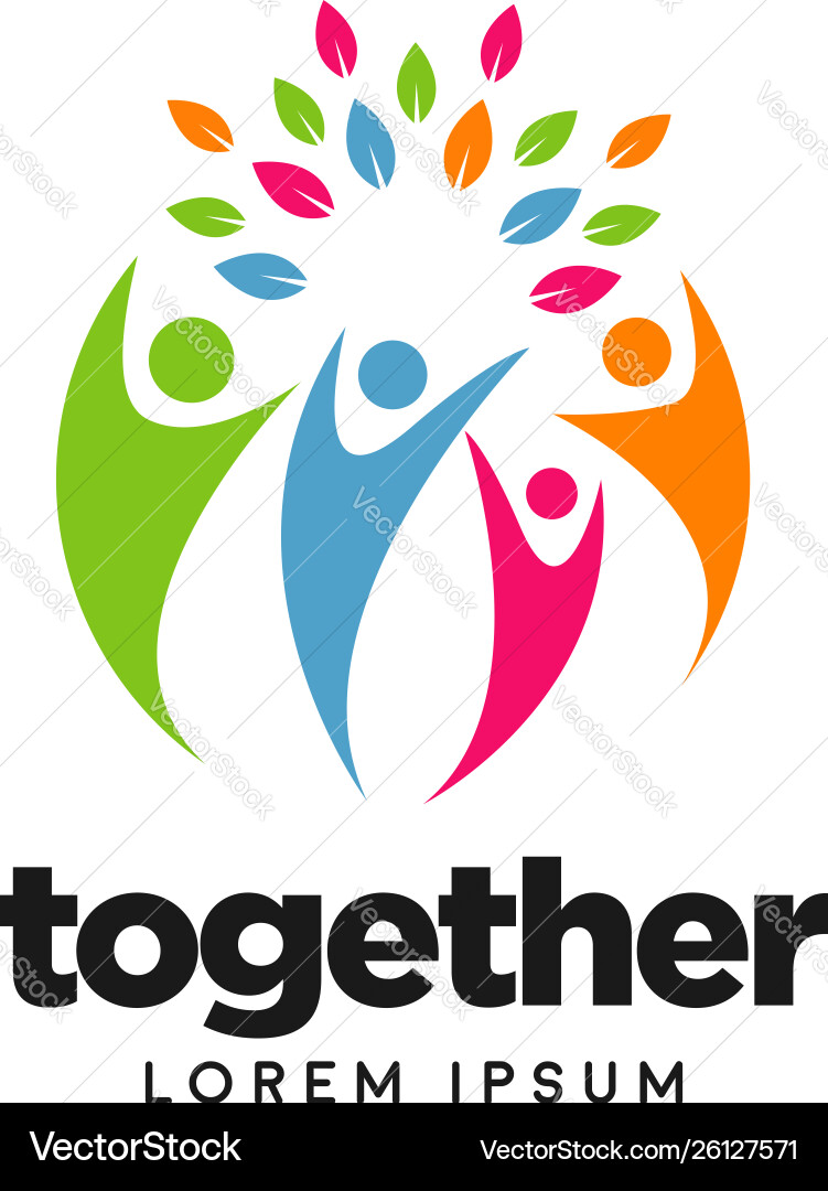 Community & Togetherness Logo Royalty Free Vector Image
