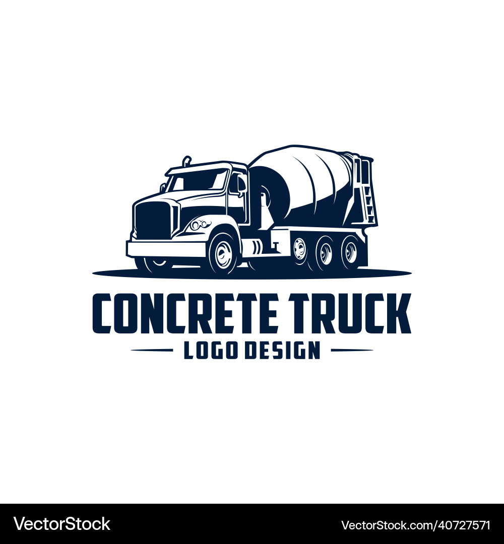 Concrete Mixer Truck Logo Royalty Free Vector Image