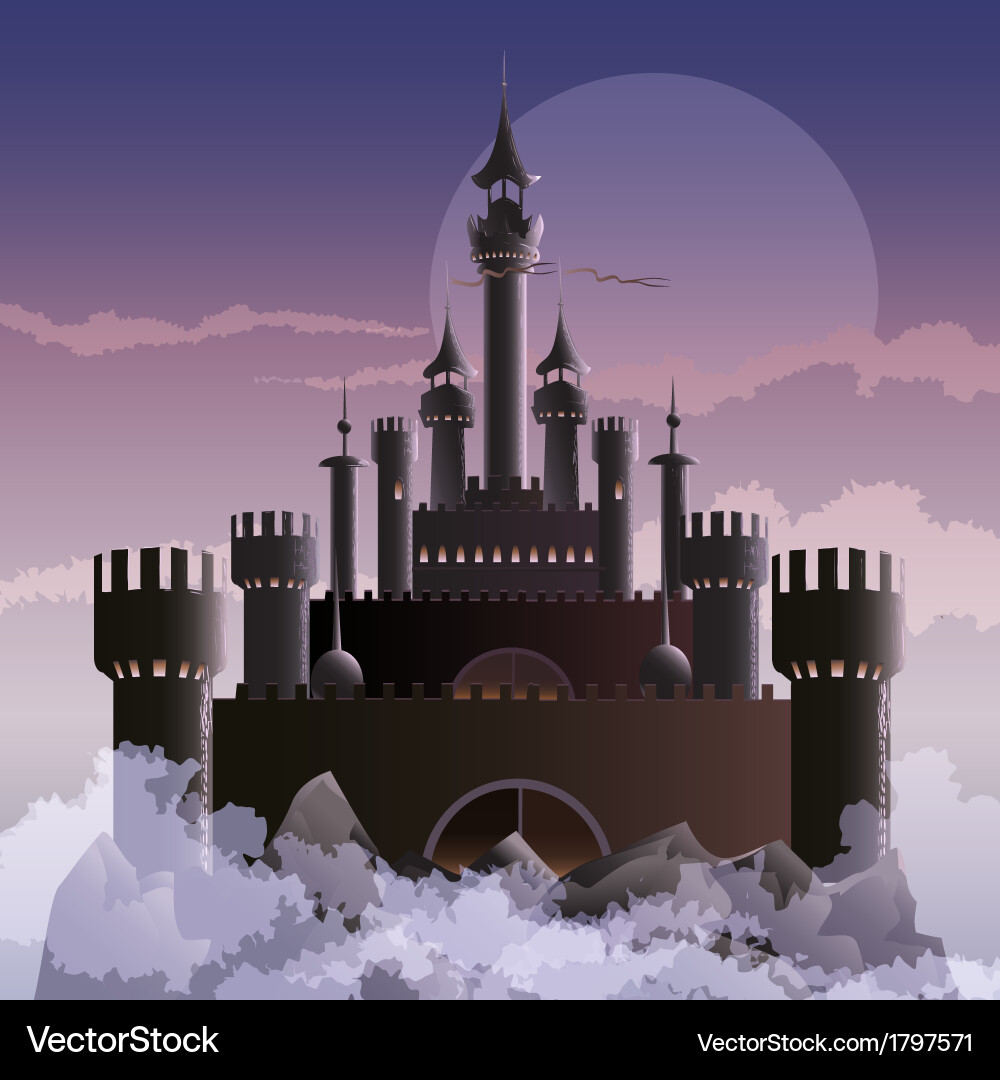 Dark castle Royalty Free Vector Image - VectorStock