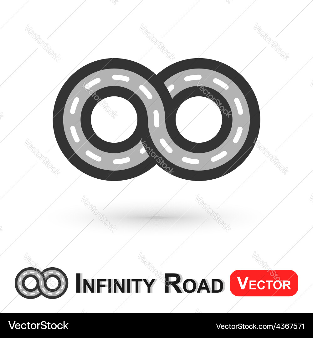 Infinity Road Lizenzfreies Vektorbild - VectorStock