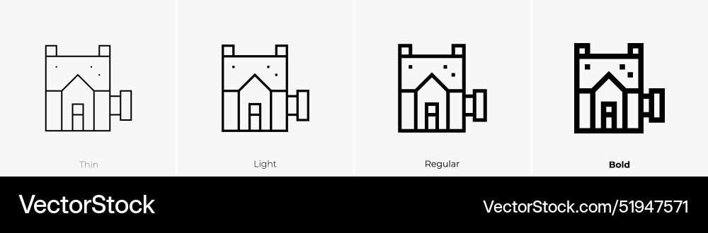 Inn icon thin light regular and bold style design Vector Image