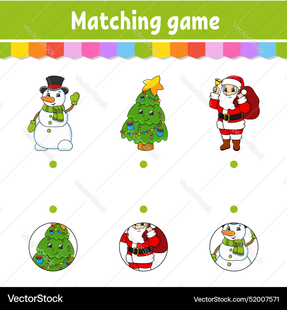 Matching game for kids education developing Vector Image