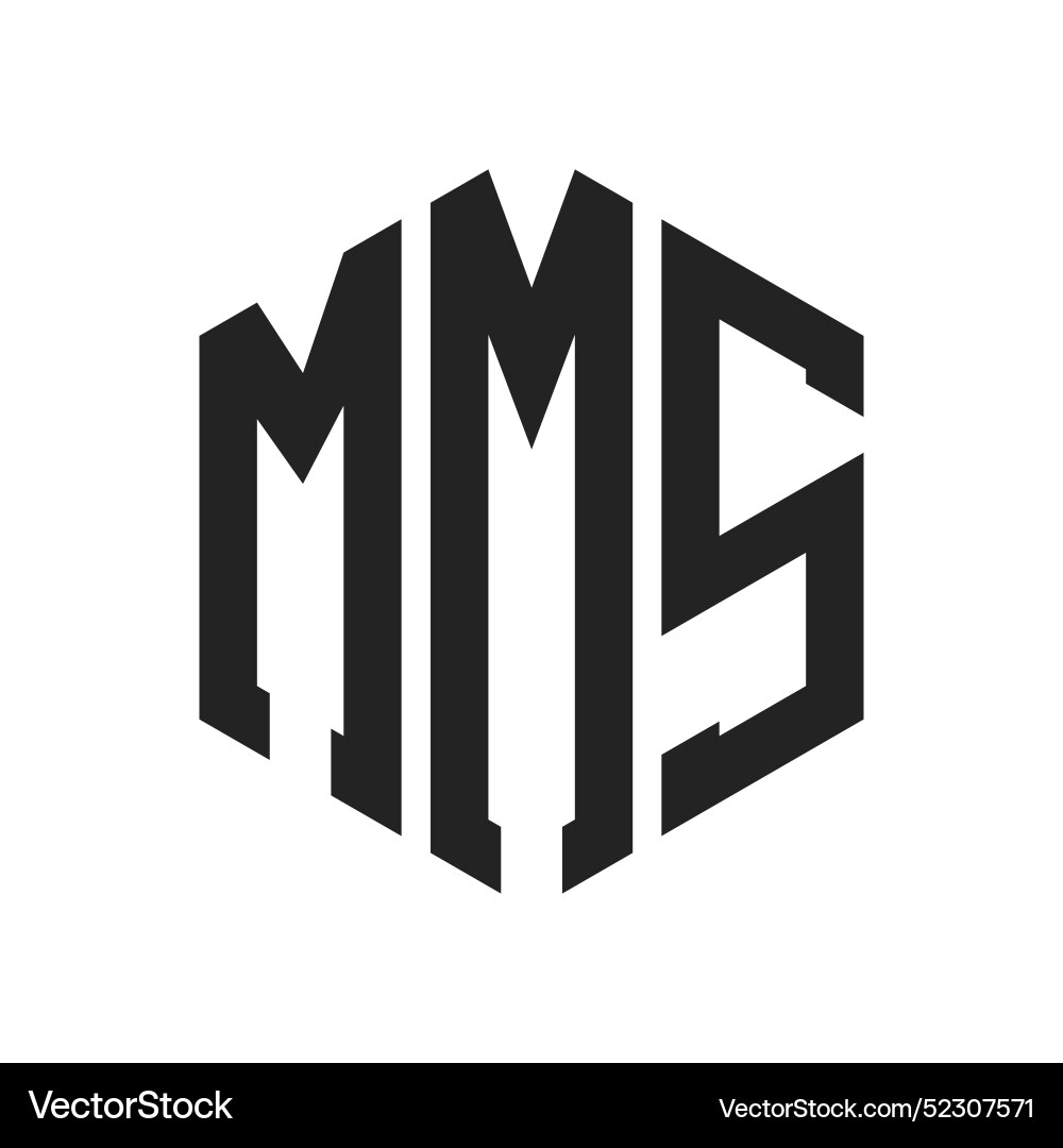 Mms logo design initial letter monogram Royalty Free Vector