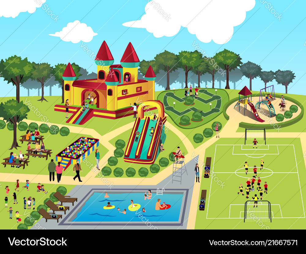 Playground map Royalty Free Vector Image - VectorStock