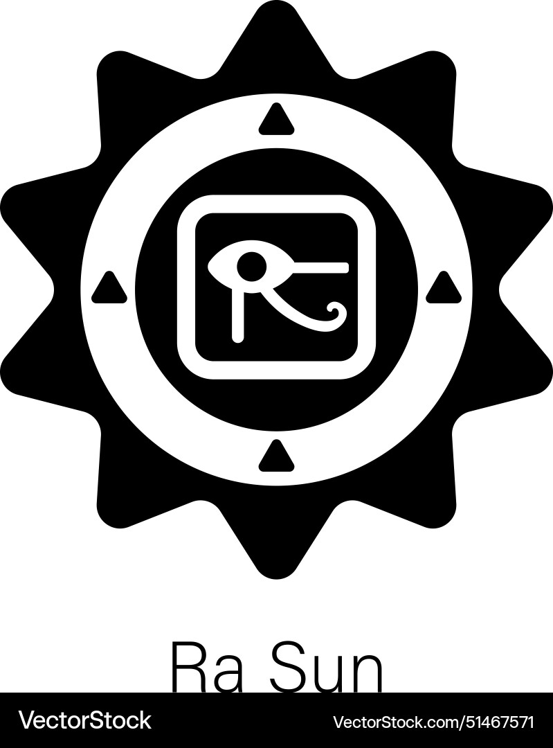 Ra sun Royalty Free Vector Image - VectorStock