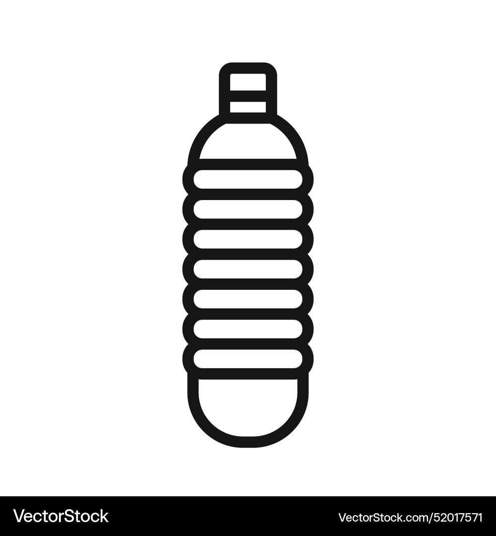 Water bottle icon black line art Royalty Free Vector Image