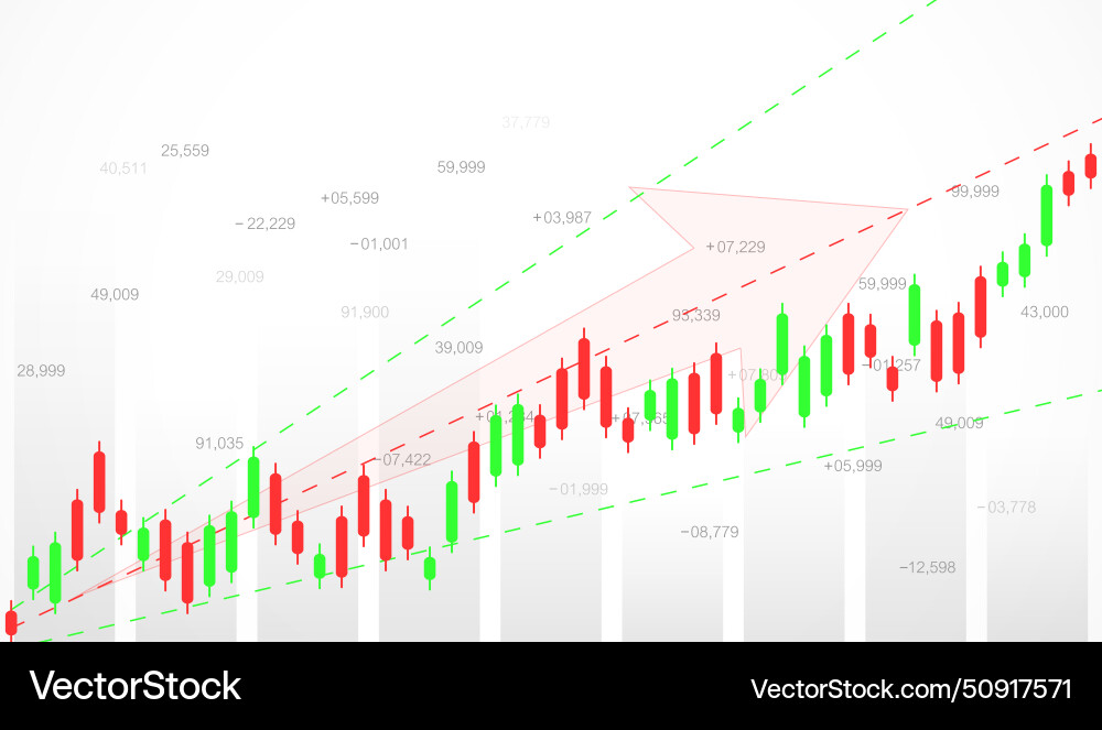 World business graph or stock market chart Vector Image