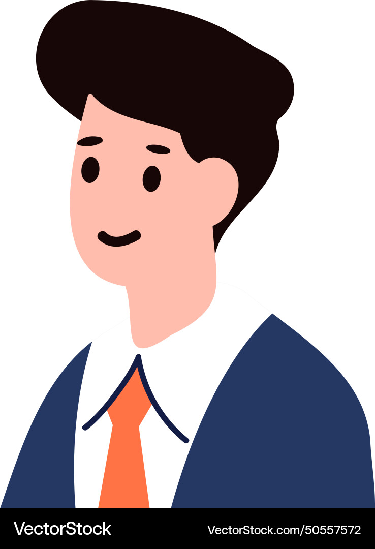 An office man character flat style isolated Vector Image