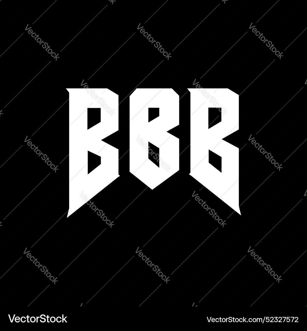 Bbb letter logo design for technology company Vector Image