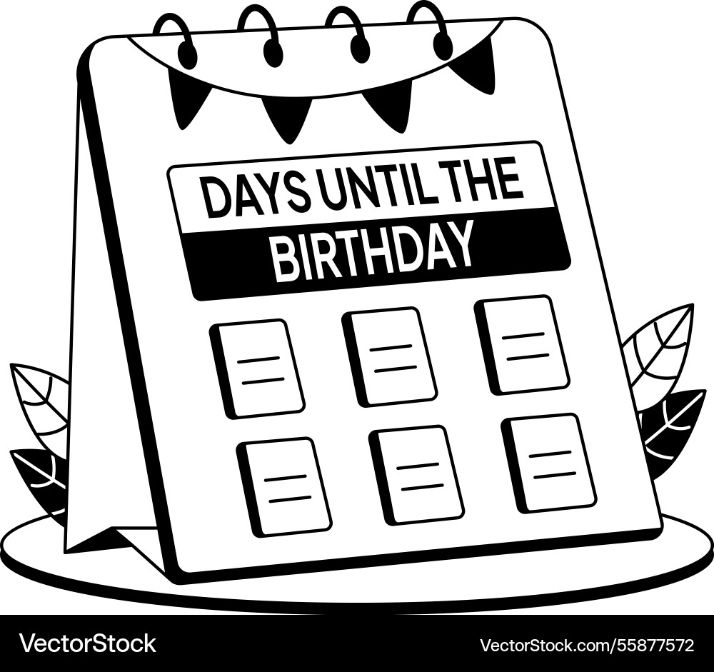 Birthday calendar Royalty Free Vector Image - VectorStock