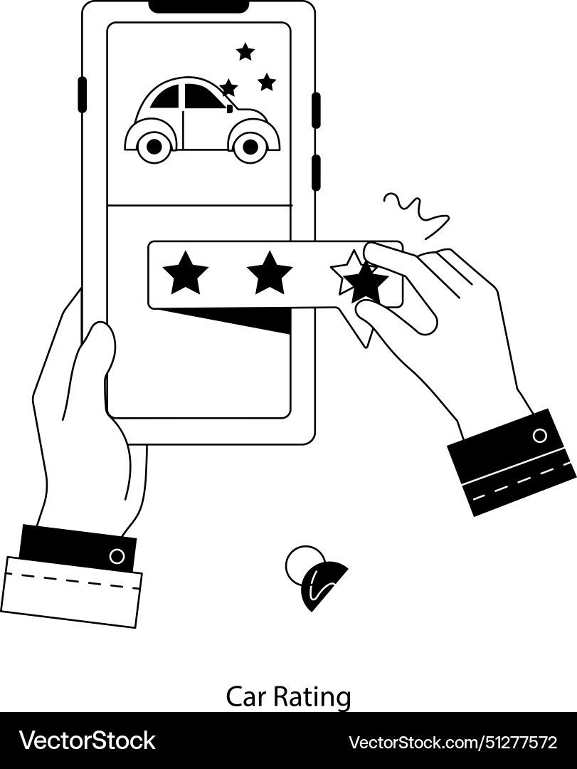 Car rating Royalty Free Vector Image - VectorStock