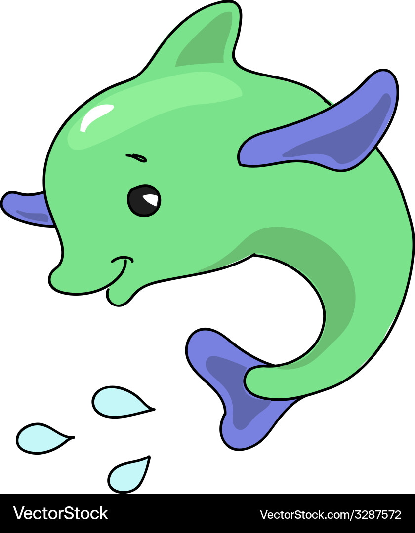 Dolphin cartoon Royalty Free Vector Image - VectorStock