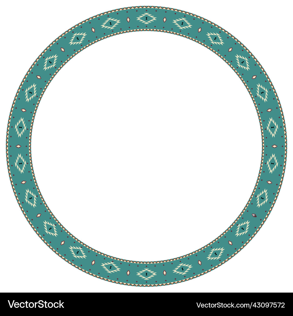Ethnic frame round border Royalty Free Vector Image