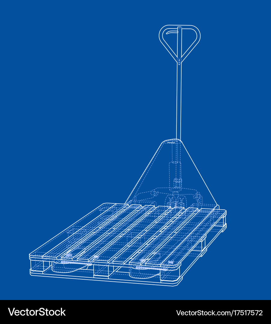 Hand pallet truck Royalty Free Vector Image - VectorStock