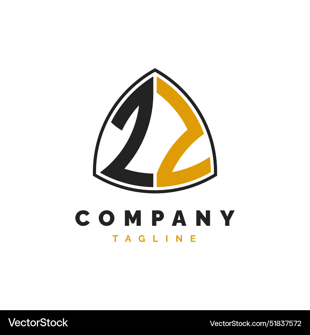 Initial letter zz logo design alphabet Royalty Free Vector