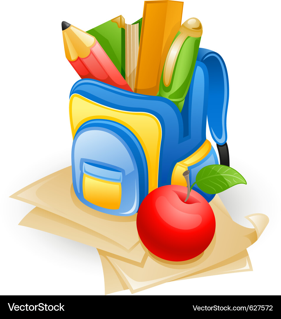 School bag Royalty Free Vector Image - VectorStock
