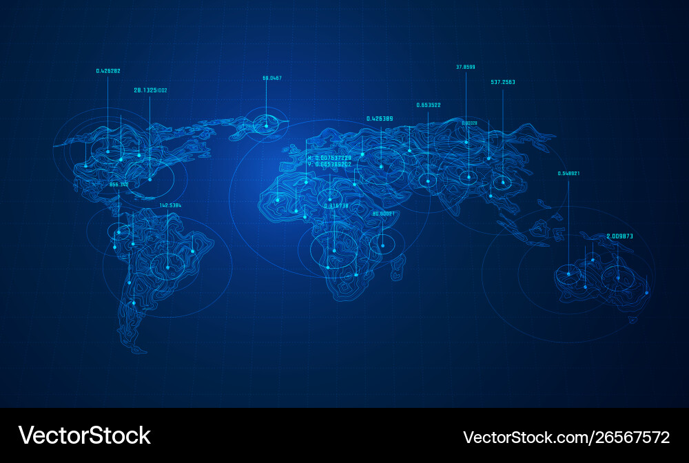 World Map in Perspective View Vector Images (over 400)