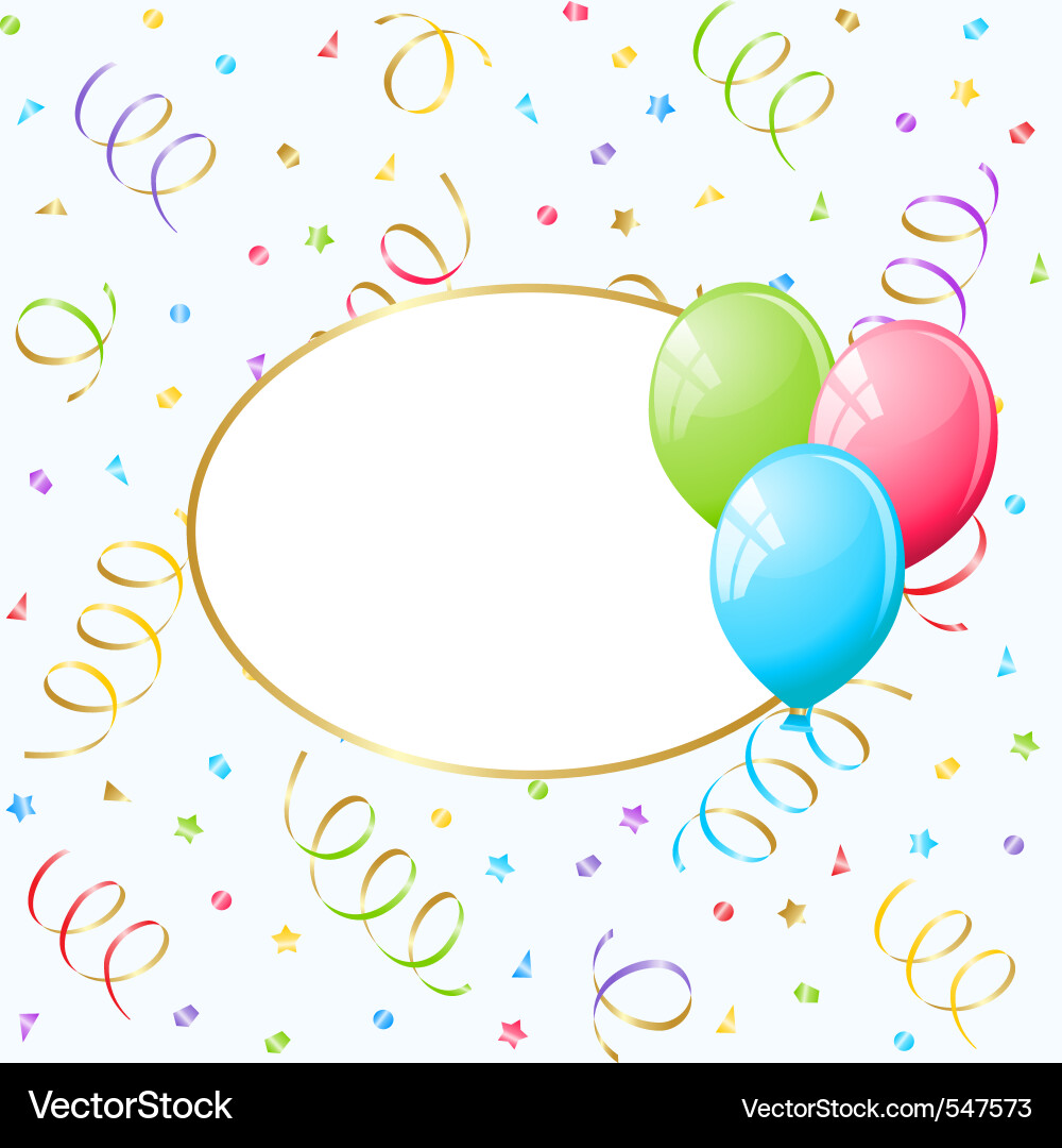 Balloons frame Royalty Free Vector Image - VectorStock