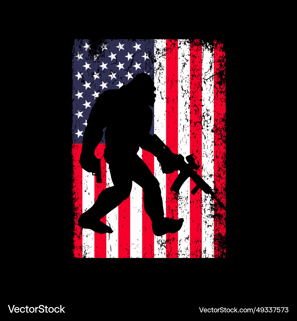 Bigfoot & 2nd Amendment – Royalty-Free Vector | VectorStock
