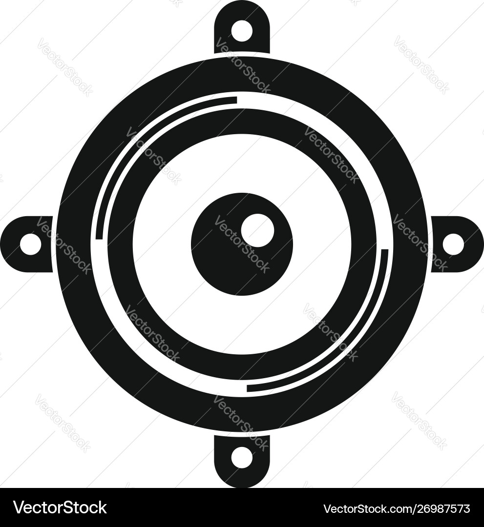 Car speaker icon simple style Royalty Free Vector Image