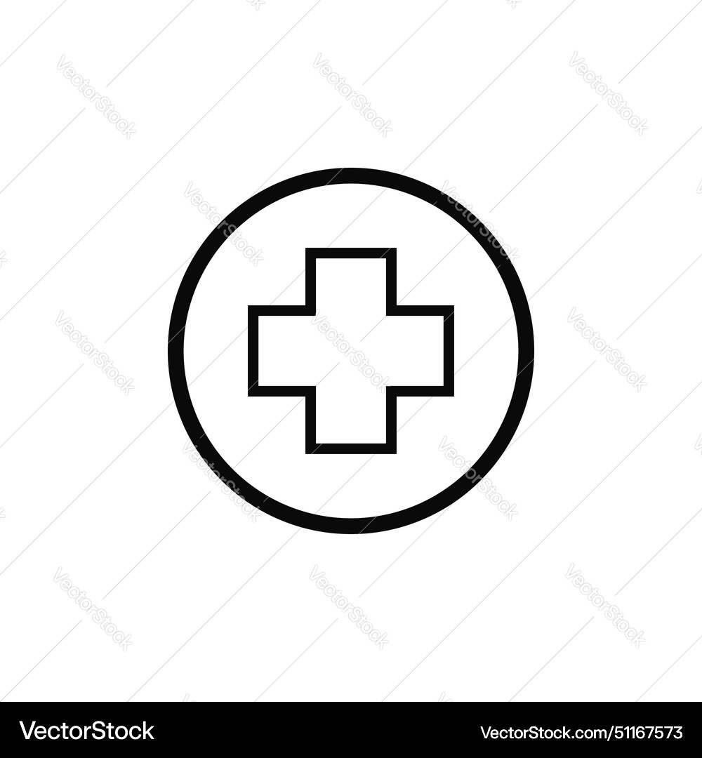Medical cross symbol icon Royalty Free Vector Image