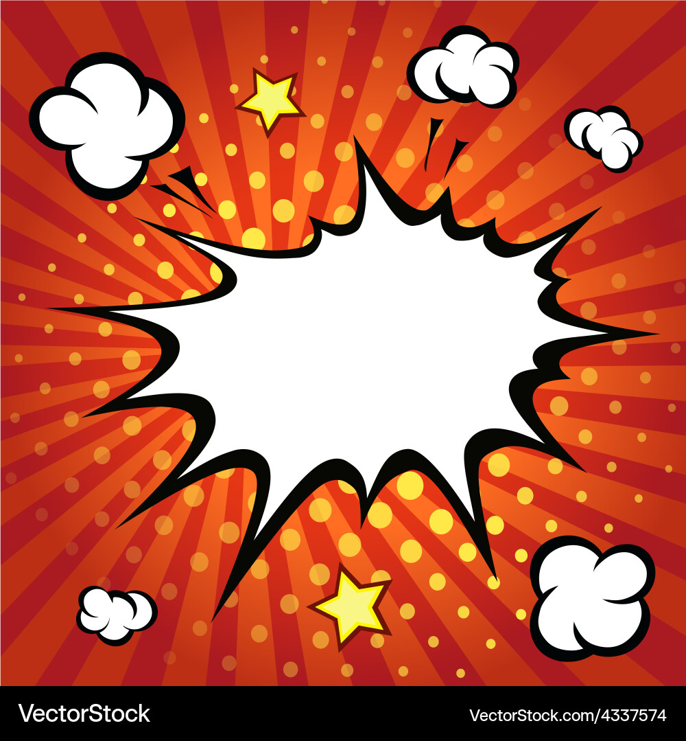 Comic Speech Bubble Background Royalty Free Vector Image