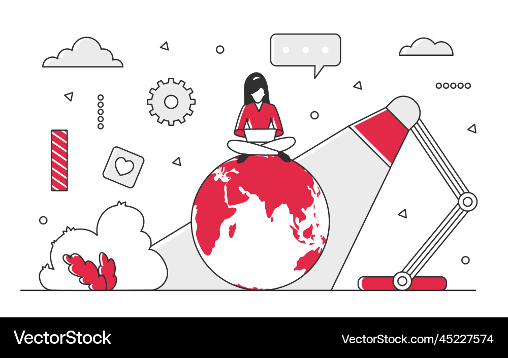 Freelance worldwide developer Royalty Free Vector Image