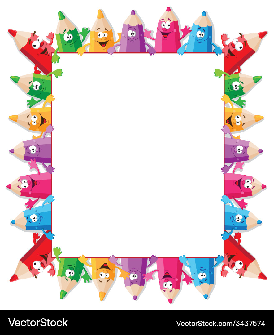 Funny pencils and paper Royalty Free Vector Image