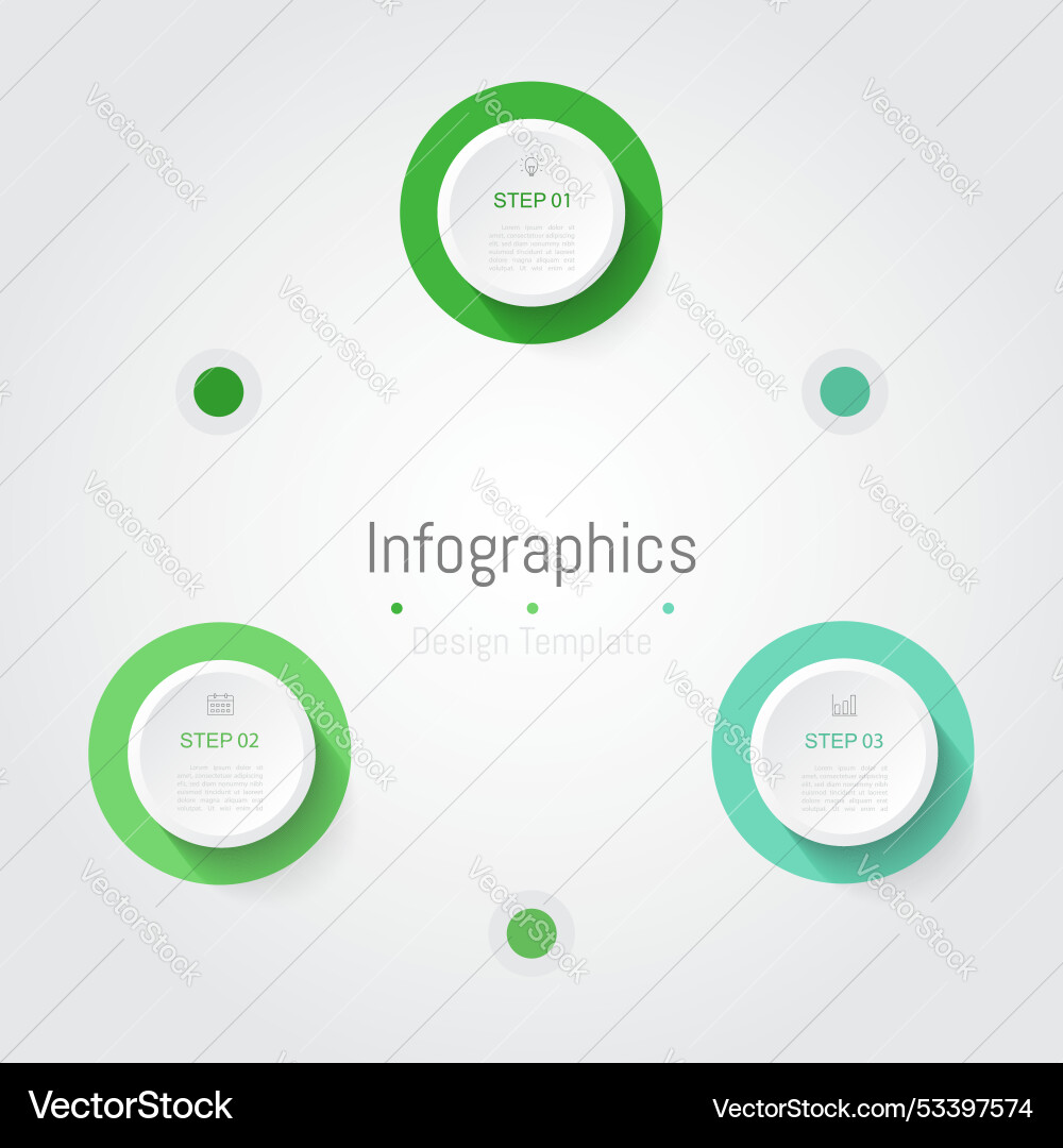 Infographic 3 options design elements Royalty Free Vector