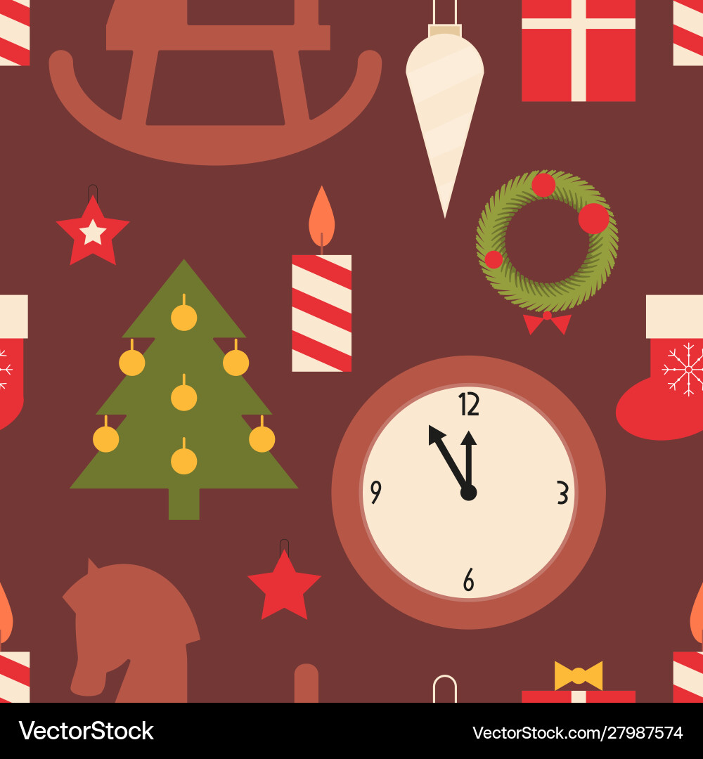 Merry christmas pattern Royalty Free Vector Image