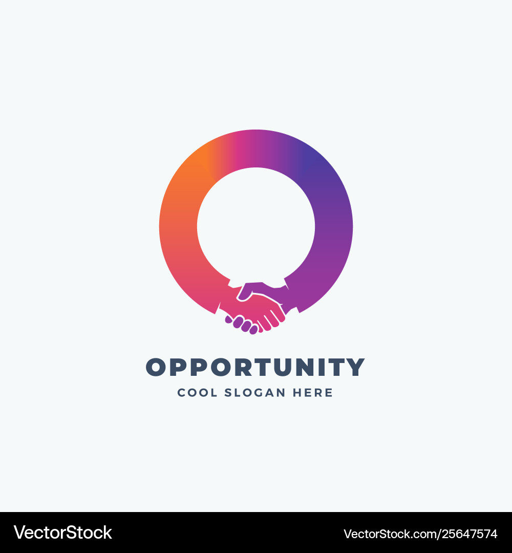 Opportunity abstract sign symbol or logo Vector Image