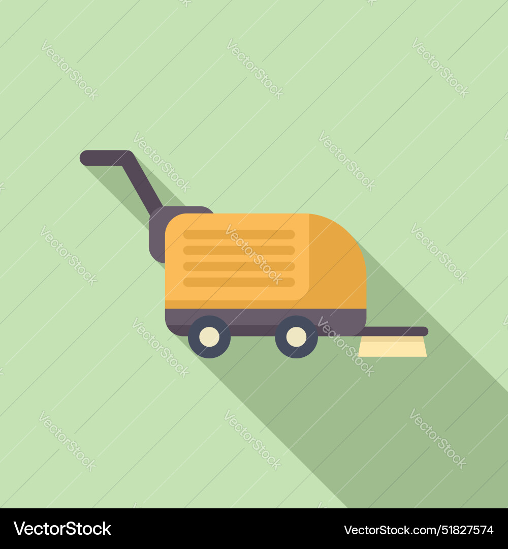 Street sweeper machine cleaning the road Vector Image
