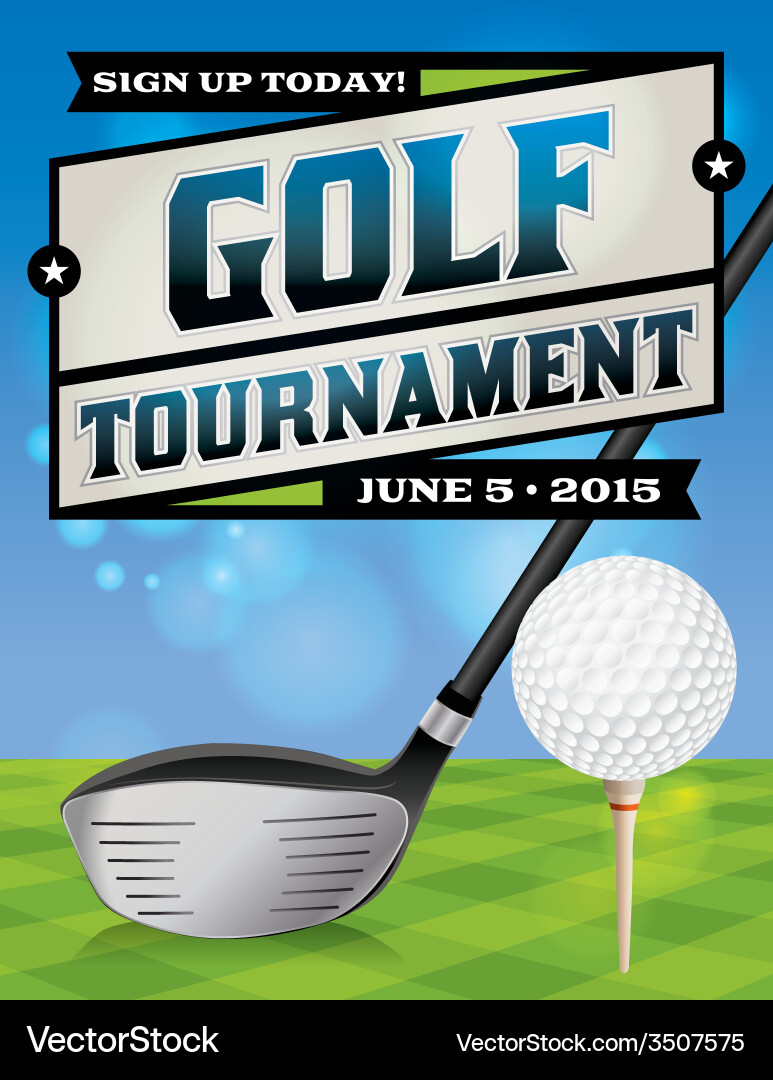 Golf tournament banner Royalty Free Vector Image