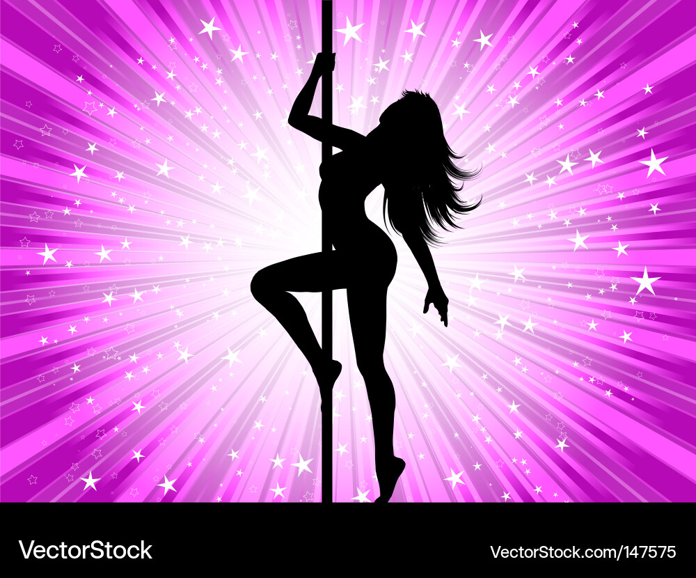 silhouette pole dancer
