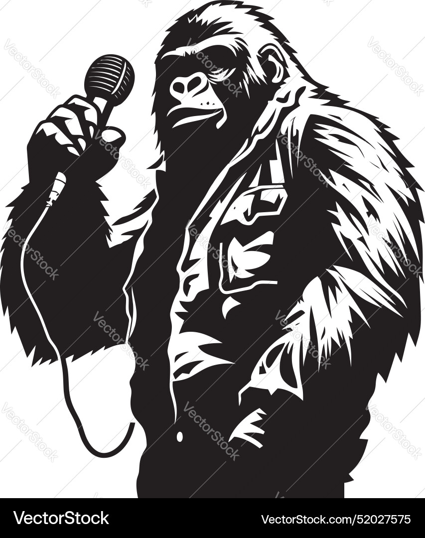 Silver serenade microphone badge mic monarch Vector Image