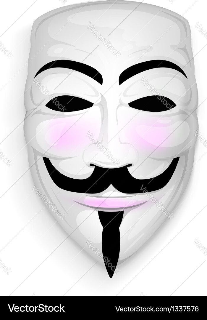 Anonymous mask Royalty Free Vector Image - VectorStock