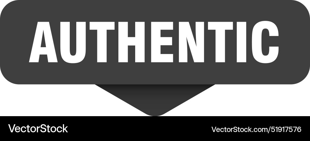 Authentic sticker sign on transparent Royalty Free Vector