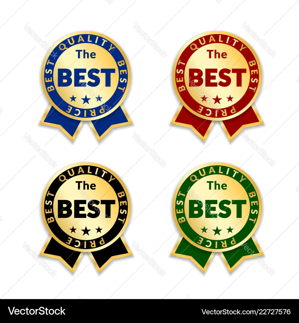 Award ribbon the best Royalty Free Vector Image
