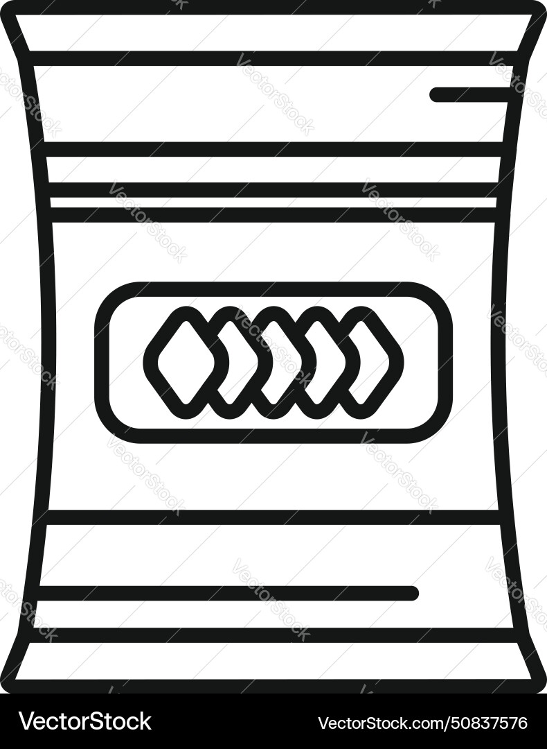 Candy food package icon outline sweet Royalty Free Vector