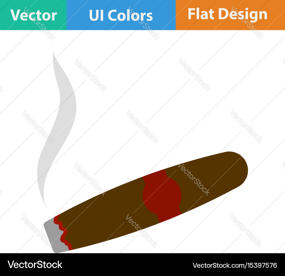Cigar Icon - Smoking Symbol Royalty Free Vector Image
