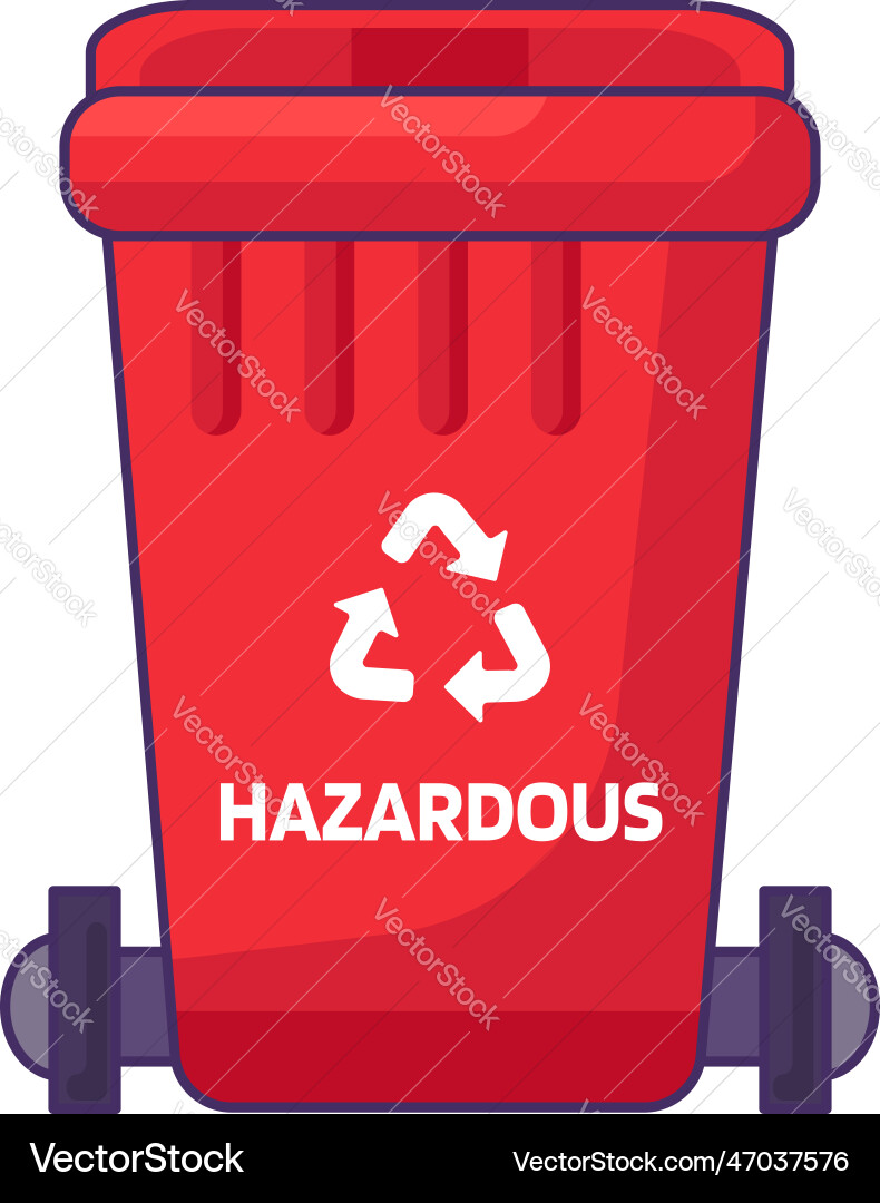 Closed transportable hazardous waste container Vector Image