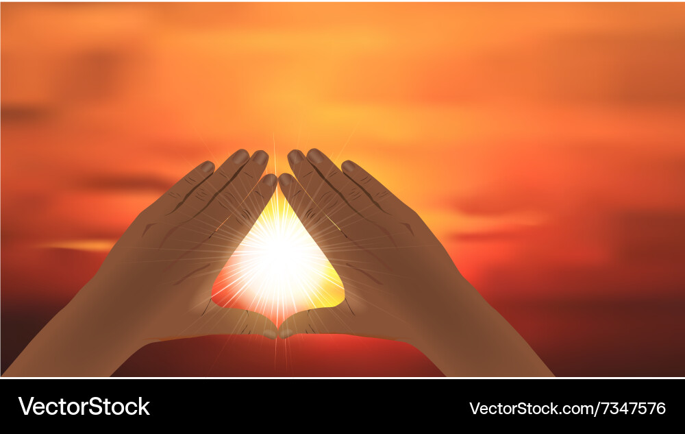 Divine Triangle Prayer Royalty Free Vector Image