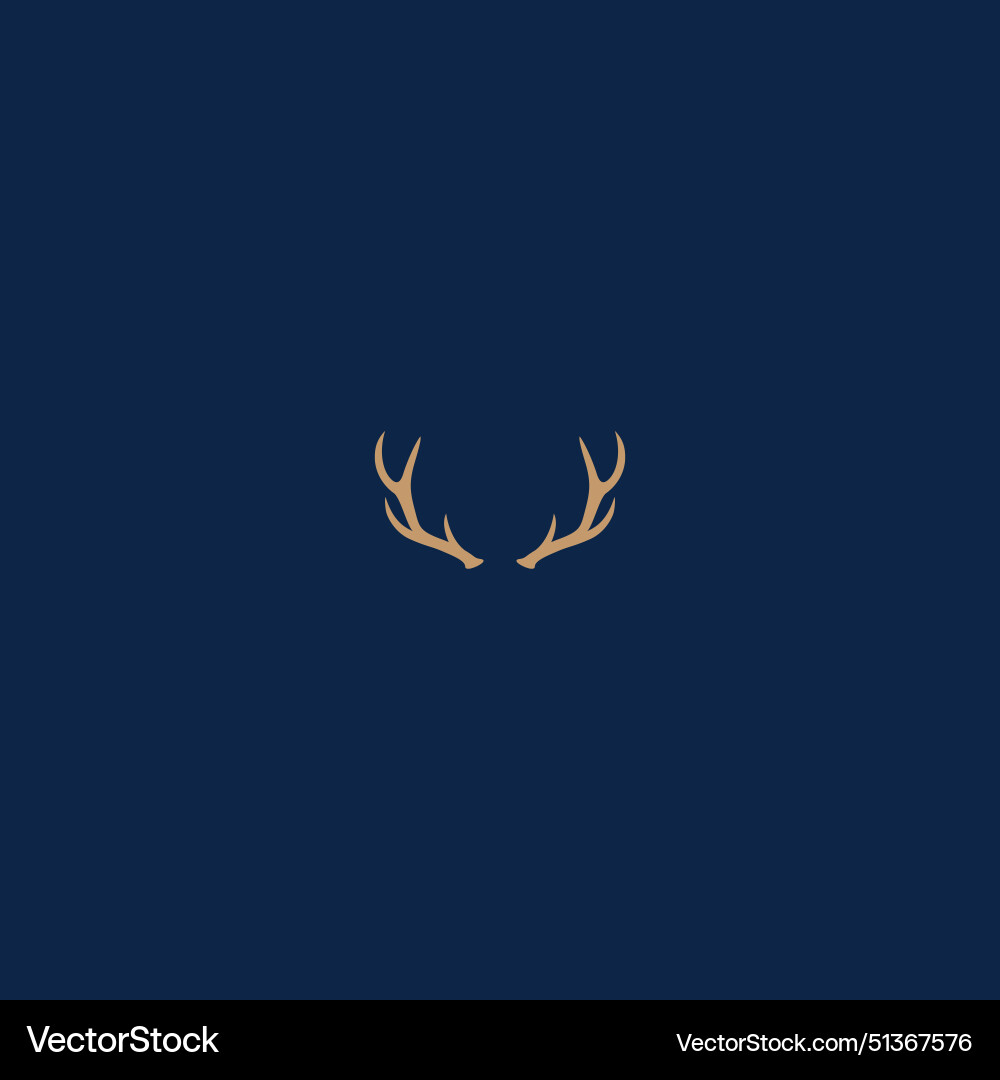 Elegant Antler Logo Royalty Free Vector Image - VectorStock