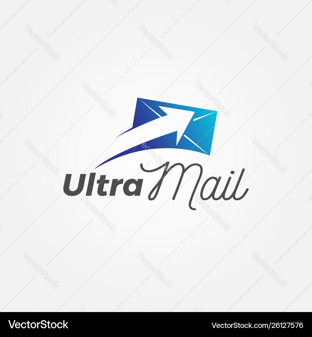 Fast ultra mail logo sign symbol icon Royalty Free Vector