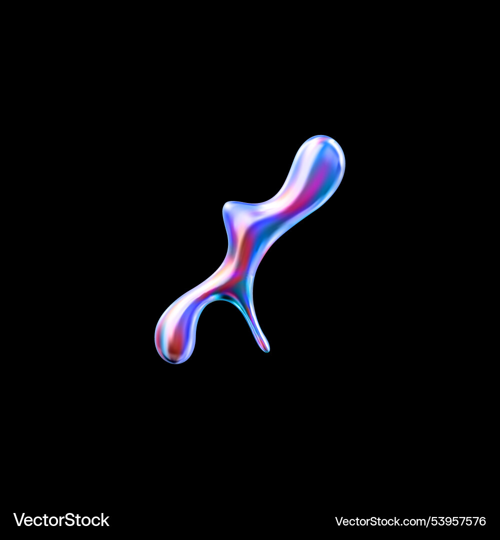 Liquid shape with gradient Royalty Free Vector Image