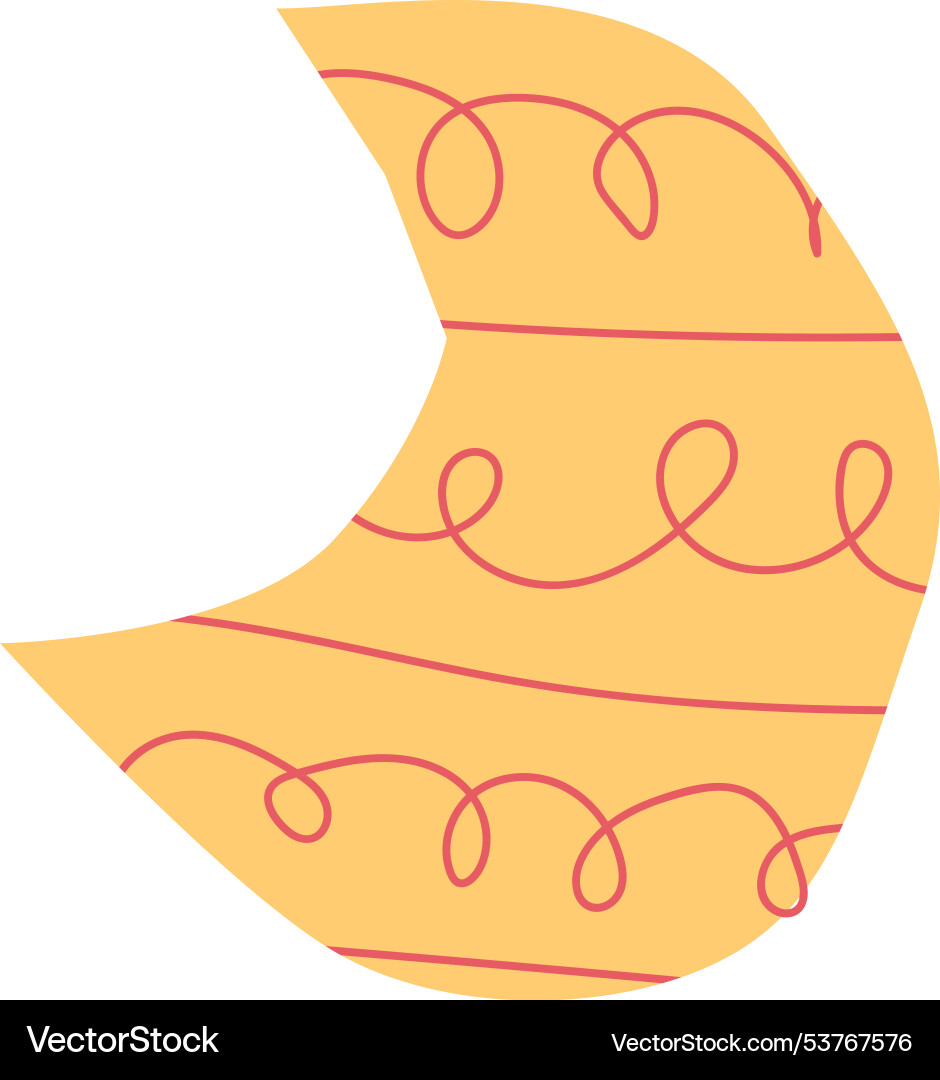 Paper moon cut Royalty Free Vector Image - VectorStock