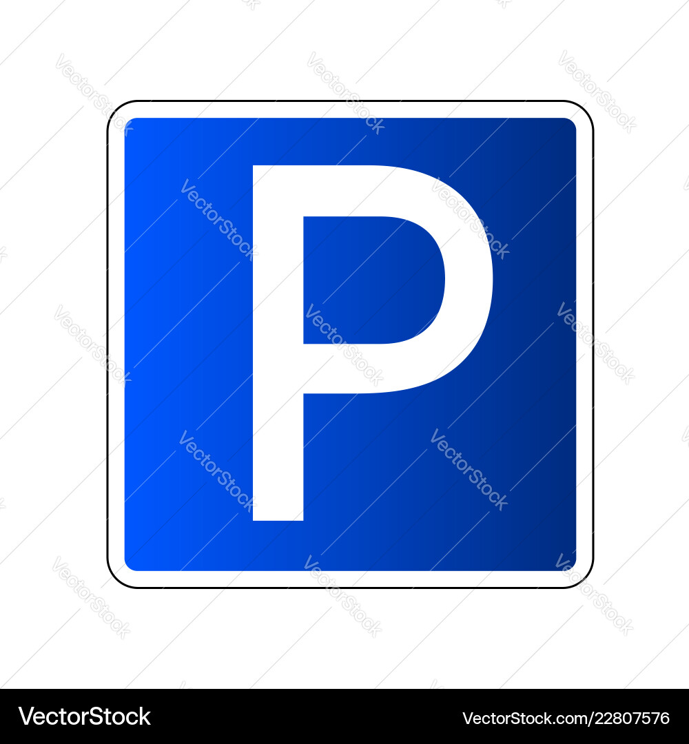 Parking sign isolated Royalty Free Vector Image