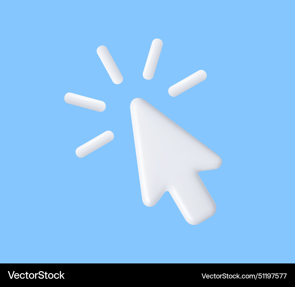 3d cursor mouse Royalty Free Vector Image - VectorStock