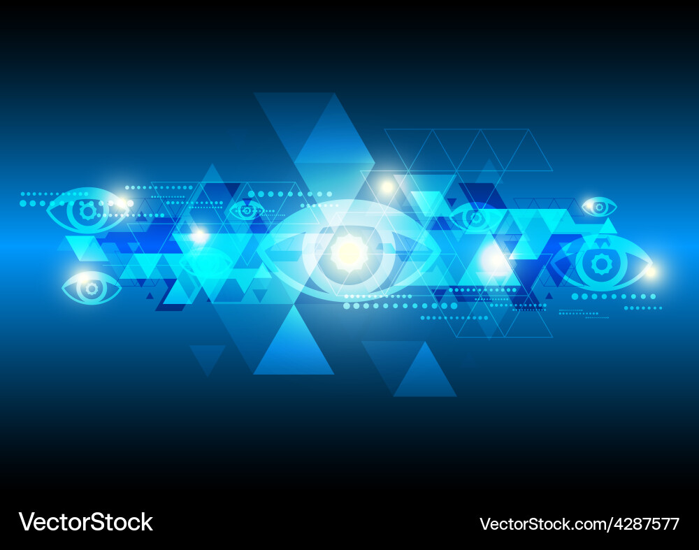 Abstract eye technology Royalty Free Vector Image