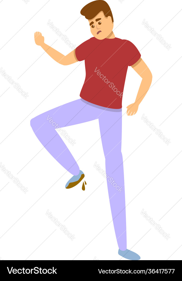 Careless person icon Cartoon Stil Lizenzfreies Vektorbild